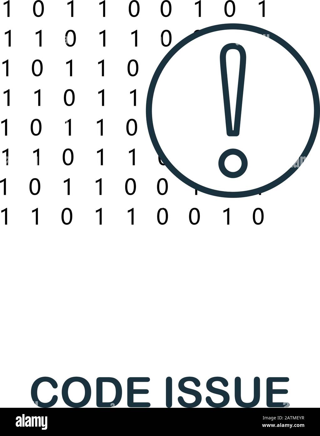 Code Issue Line Icon Thin Design Style From Programmer Icon Collection Simple Code Issue Icon