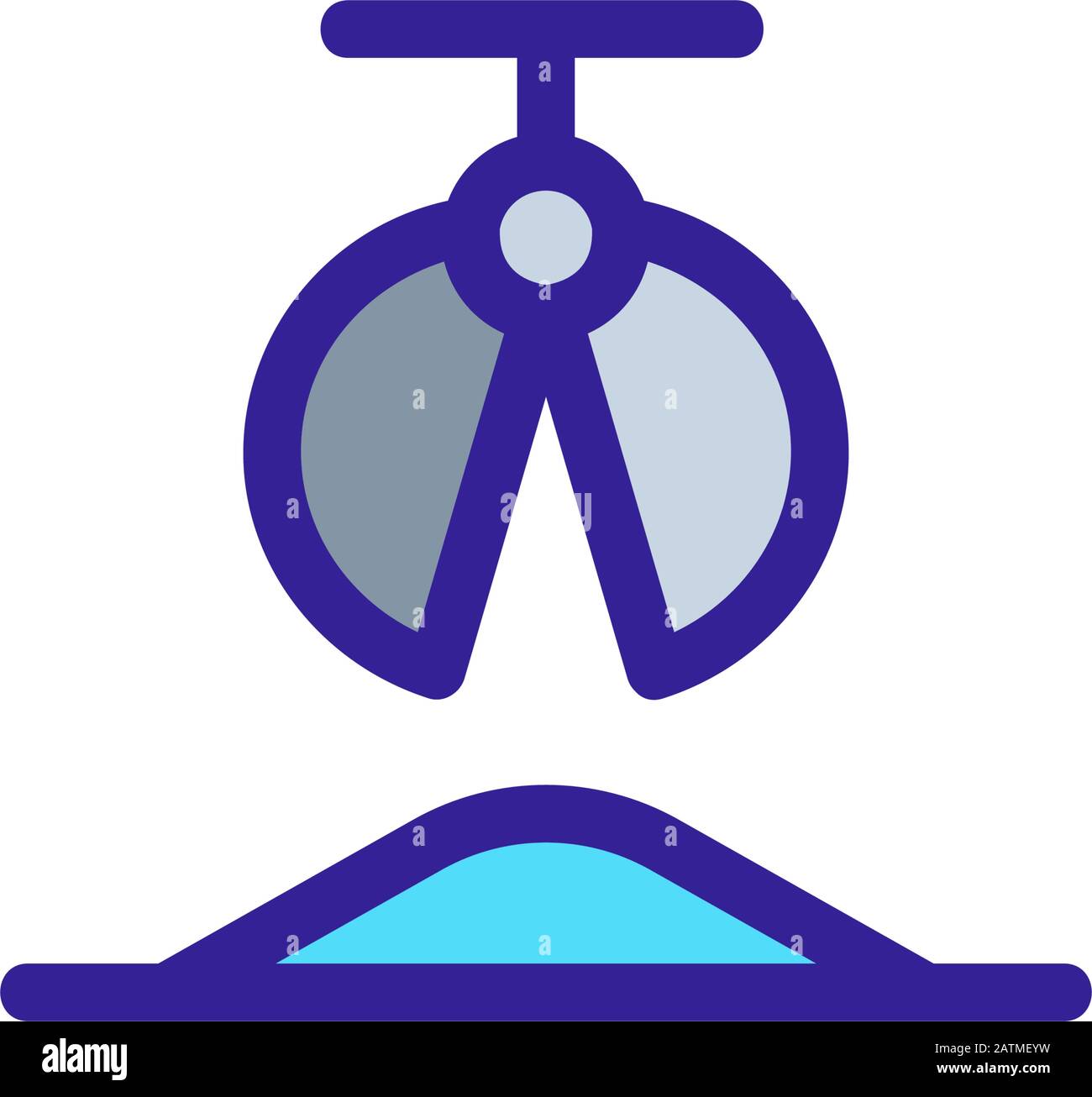 industrial excavator icon vector. Isolated contour symbol illustration ...