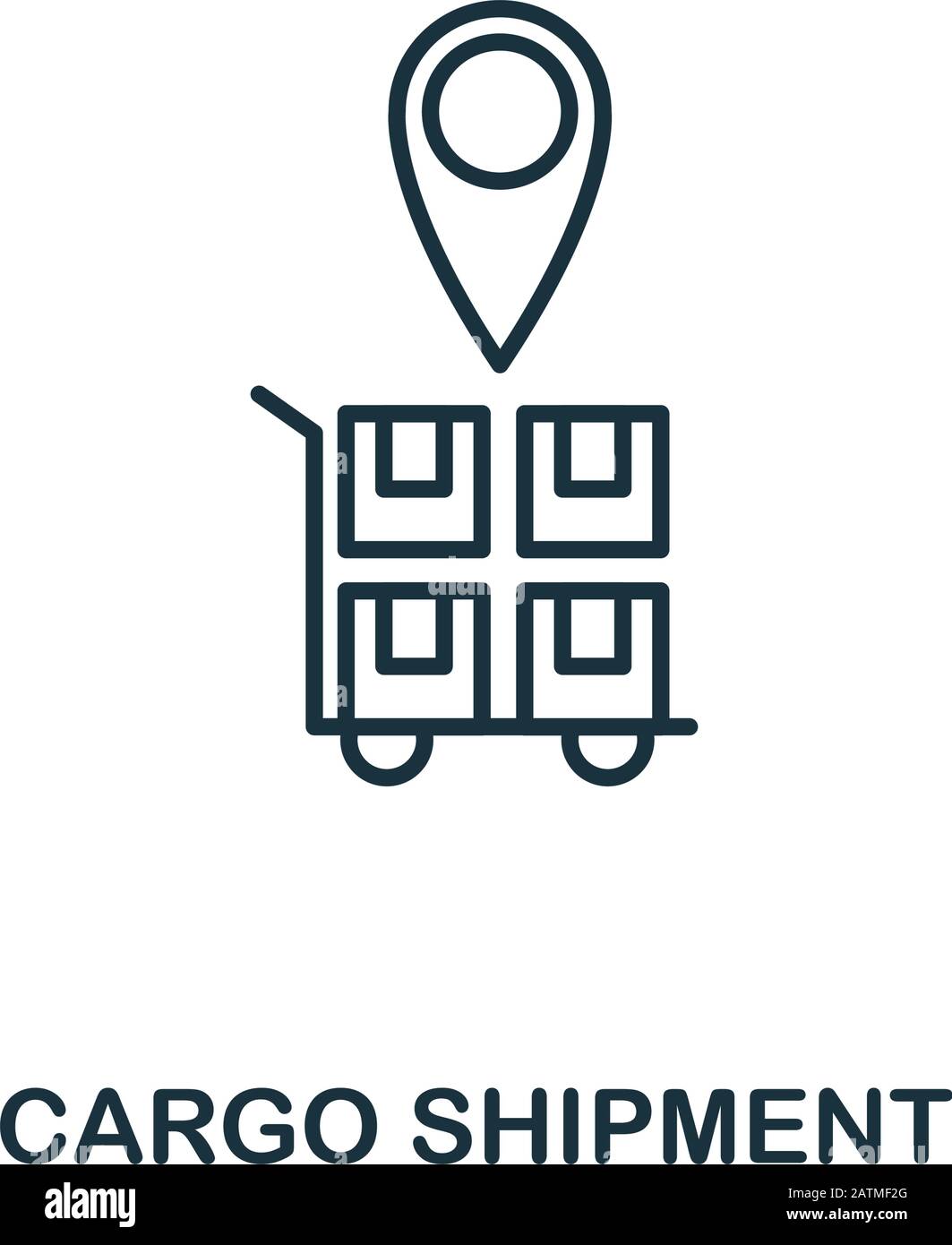 Cargo Shipment line icon. Thin design style from logistics delivery ...