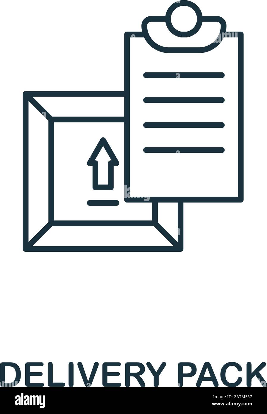 Delivery Pack line icon. Thin design style from logistics delivery icon ...
