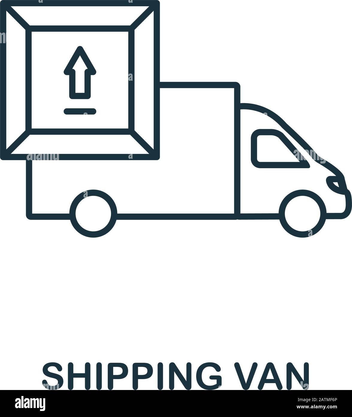 Shipping Van line icon. Thin design style from logistics delivery icon ...