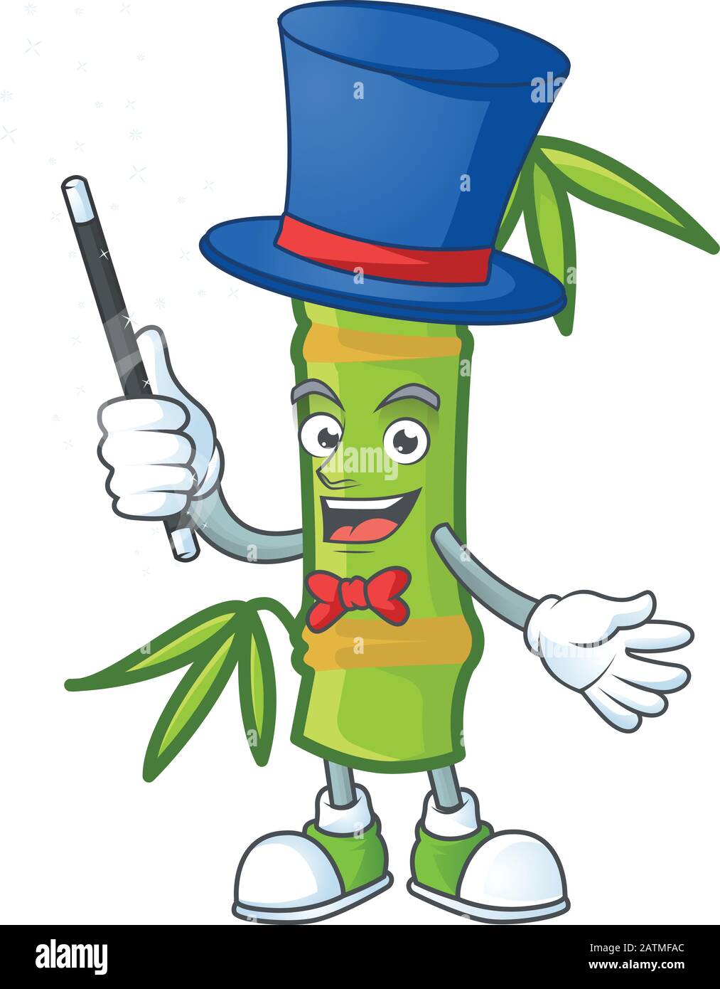 A picture of bamboo stick performance as a Magician Stock Vector Image ...