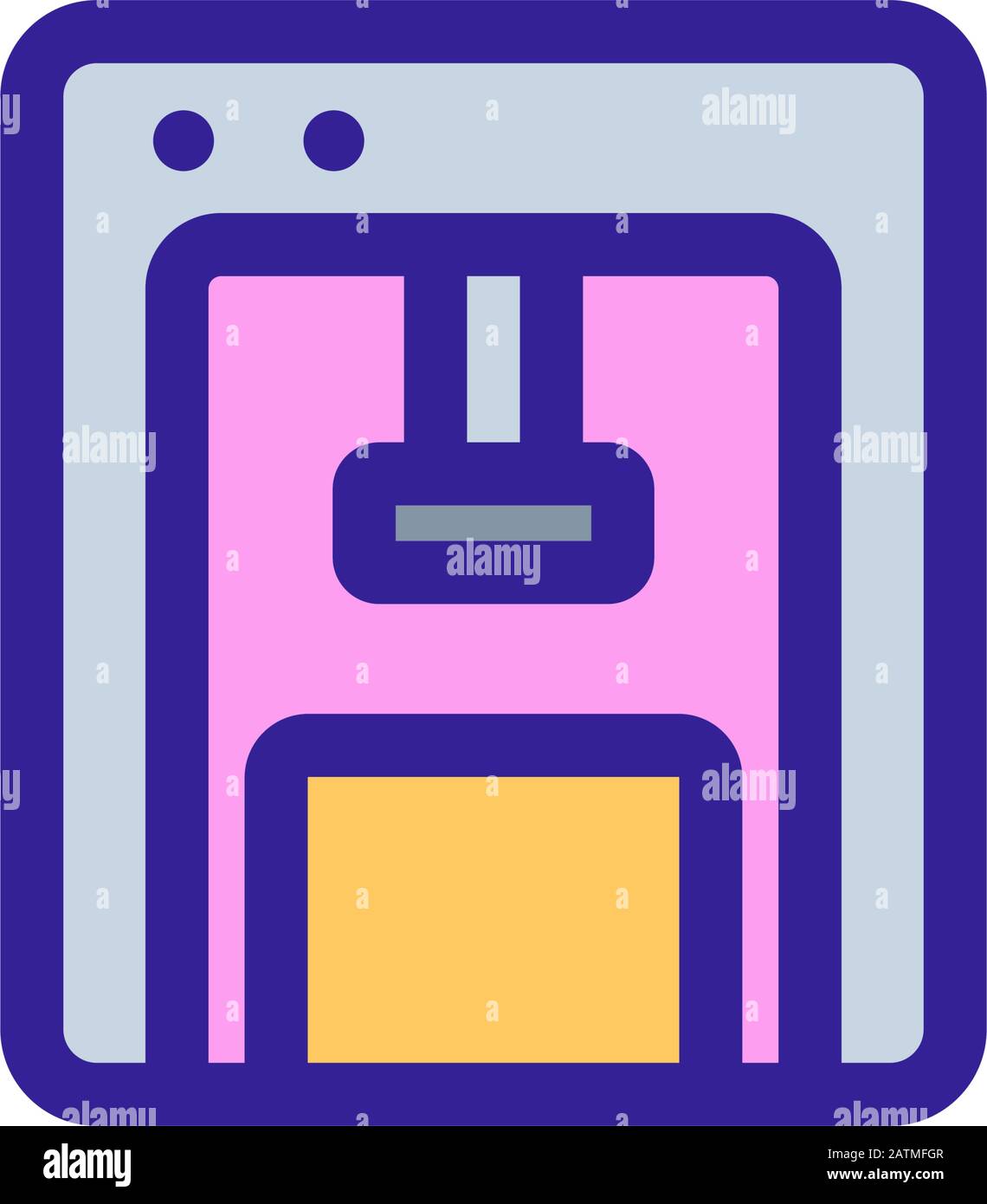 press icon vector. Isolated contour symbol illustration Stock Vector ...