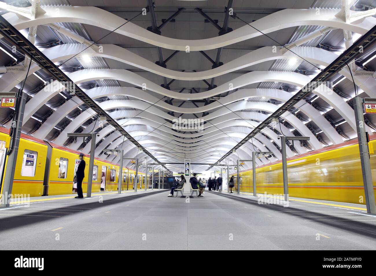 A general view of the new Shibuya Station of Tokyo Metro Ginza Line in ...