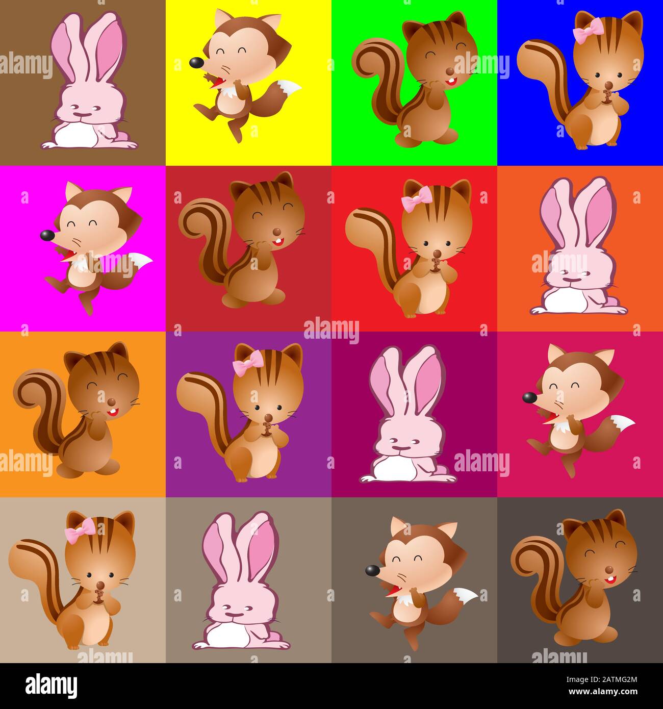 cute animal pattern backgrounds Stock Vector Image & Art - Alamy