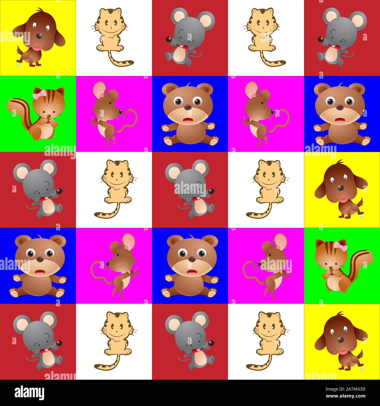 cute animal pattern backgrounds Stock Vector Image & Art - Alamy