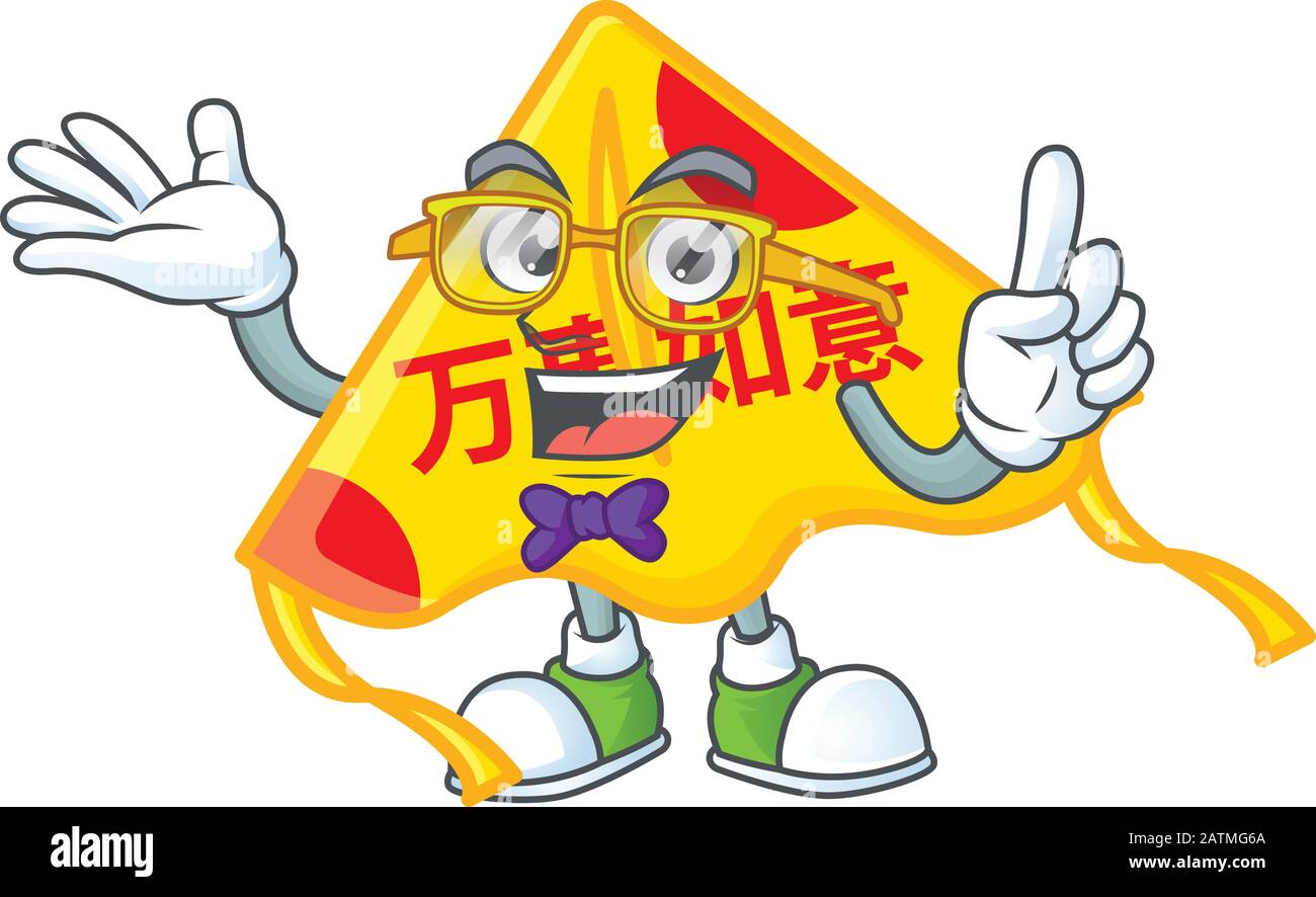 cartoon character of Geek chinese gold kite design Stock Vector Image ...