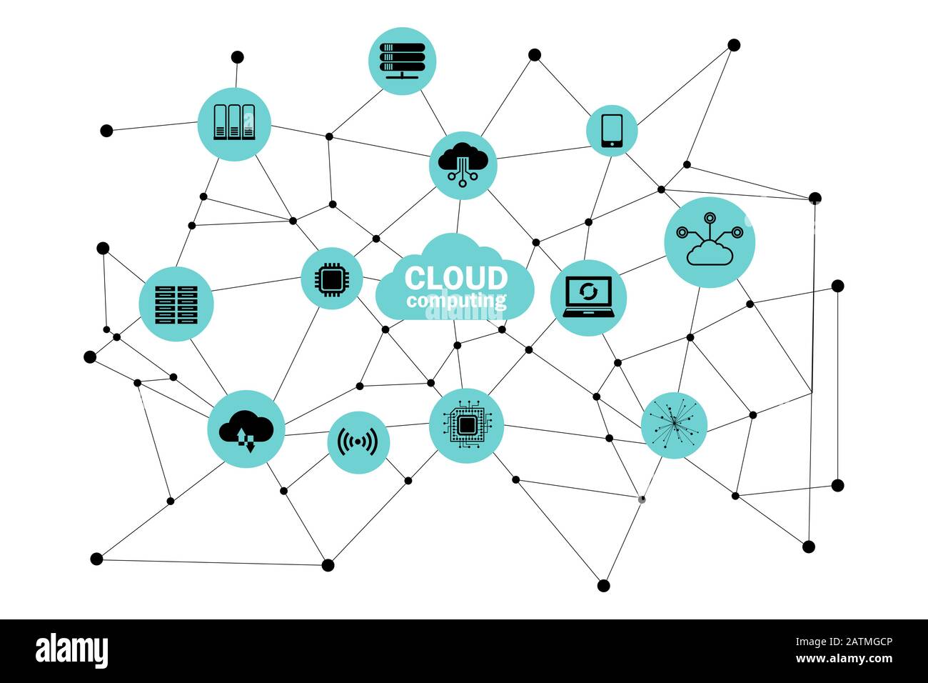 Big data computing 3d rendering Cut Out Stock Images & Pictures - Alamy