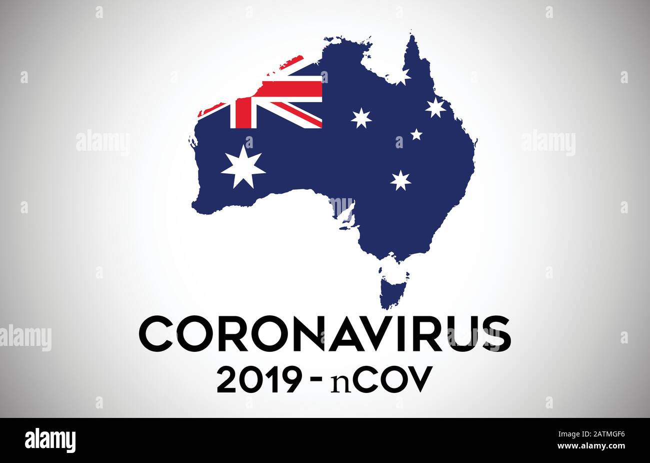 CoronaVirus in Australia and Country flag inside Country border Map ...