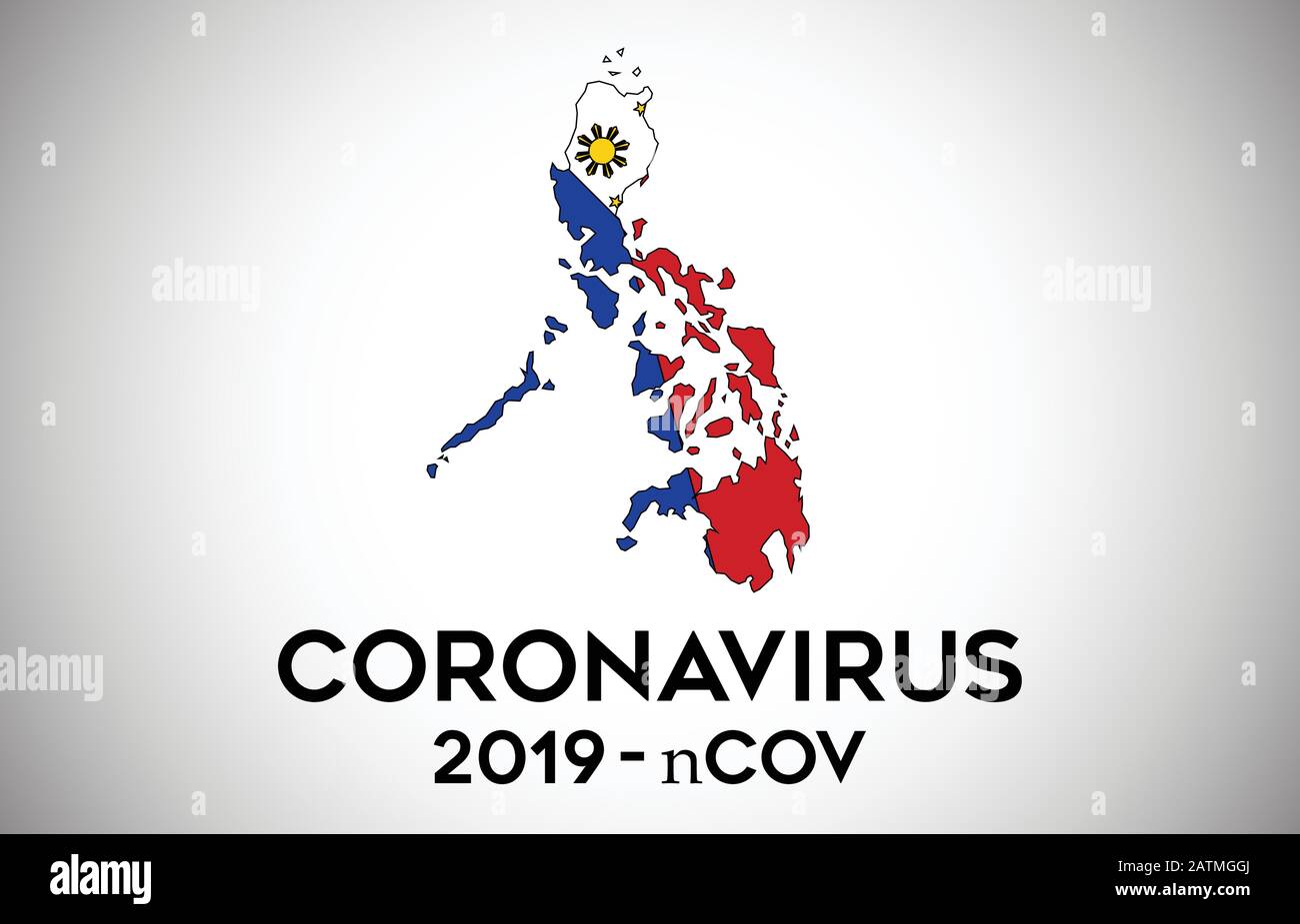 CoronaVirus in Philippines and Country flag inside Country border Map ...