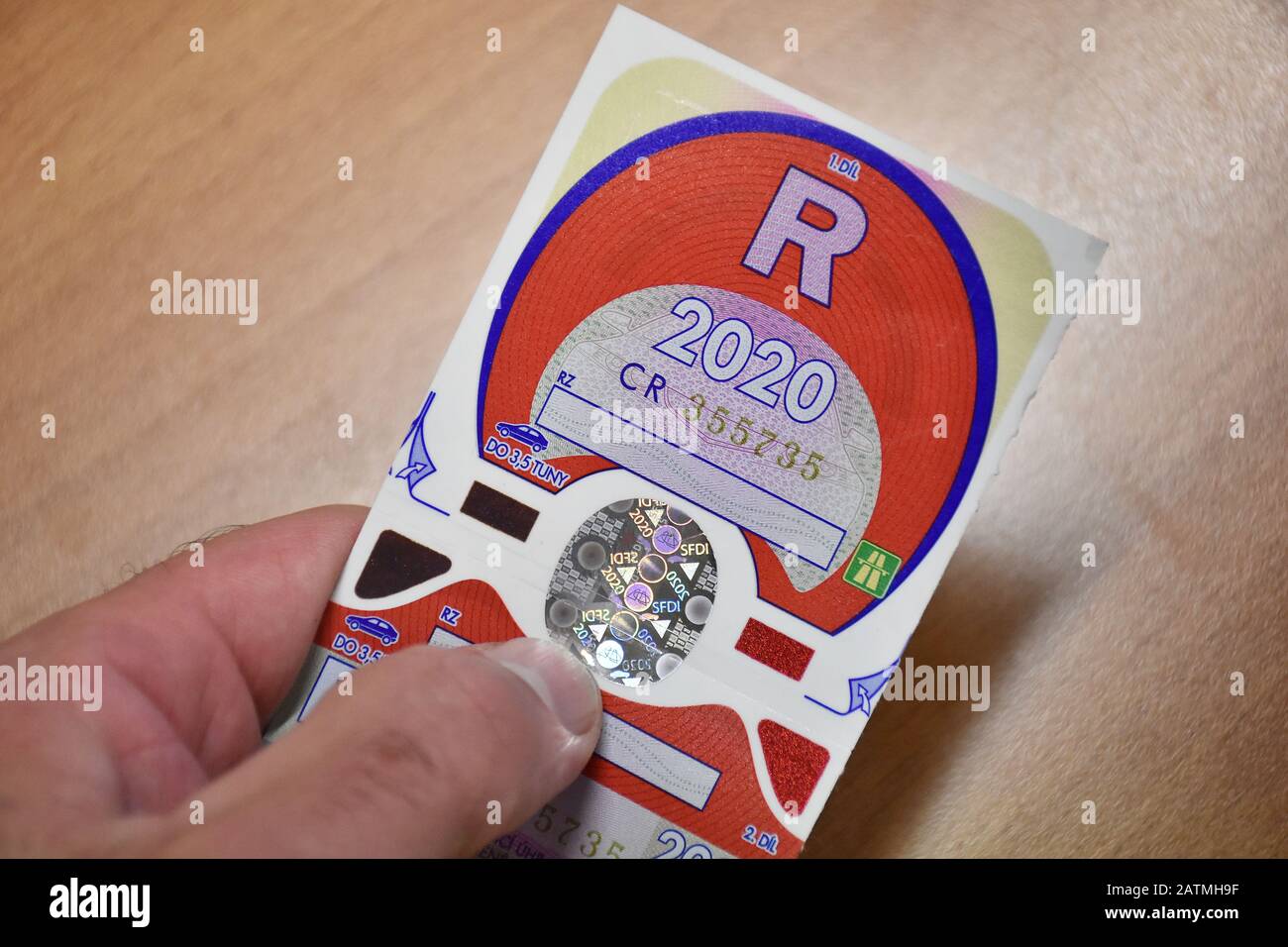 Czech annual motorway vignette for 2020. The last "paper" vignette ...