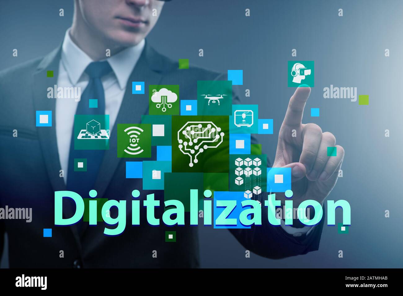 The digital transformation and digitalization technology concept Stock ...