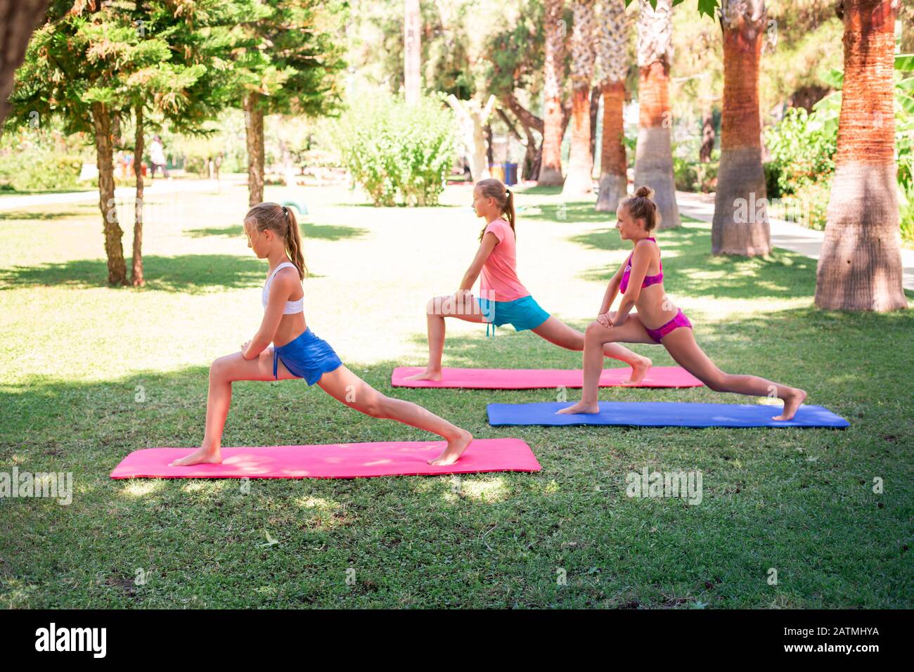 Beautiful fit teen girl exercising hi-res stock photography and images ...