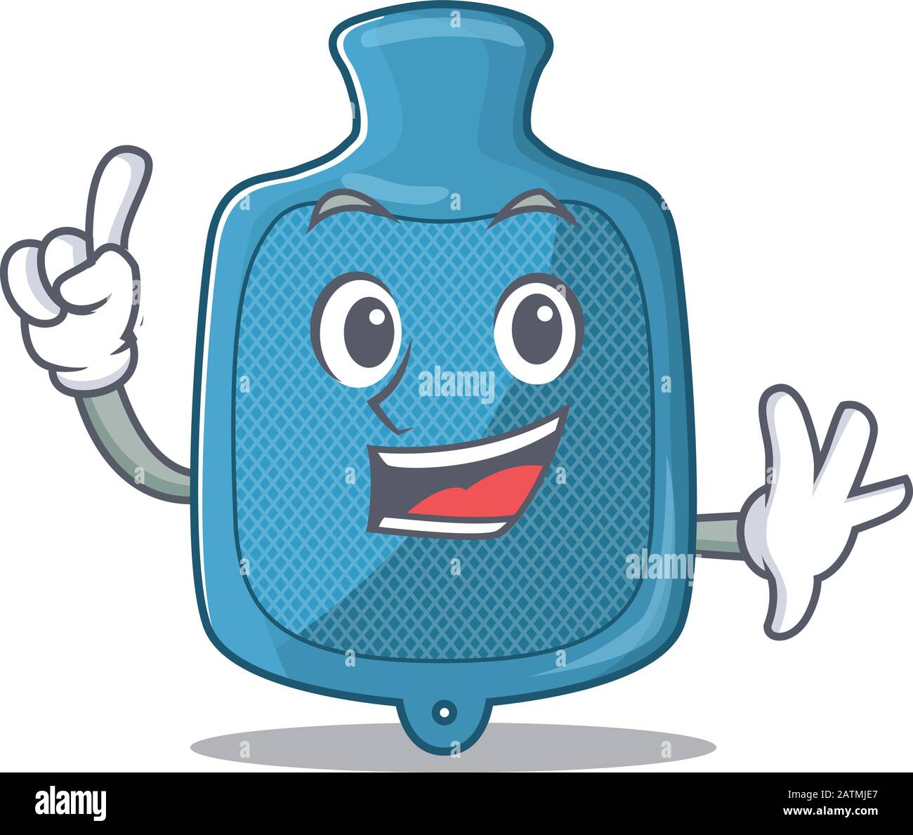 One Finger hot water bag in mascot cartoon character style Stock Vector ...