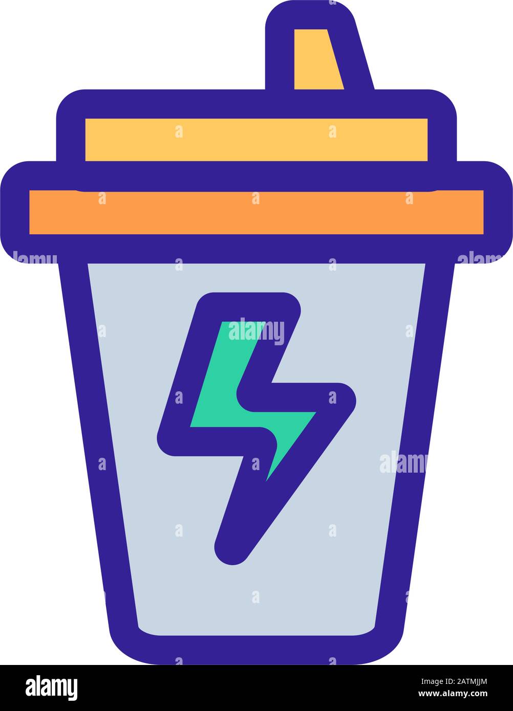 Energy drink icon vector. Isolated contour symbol illustration Stock ...