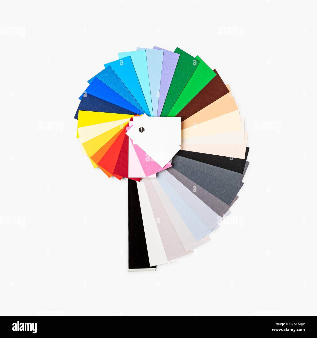 Color paper samples isolated on white background clipping path included ...