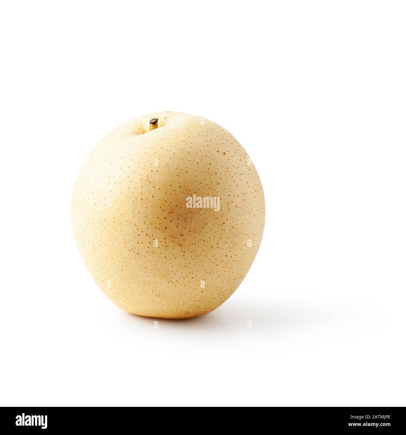 Fresh chinese pear fruit. Single object isolated on white background ...