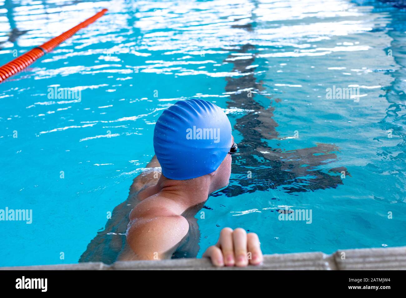 Swimmer in the pool Stock Photo - Alamy