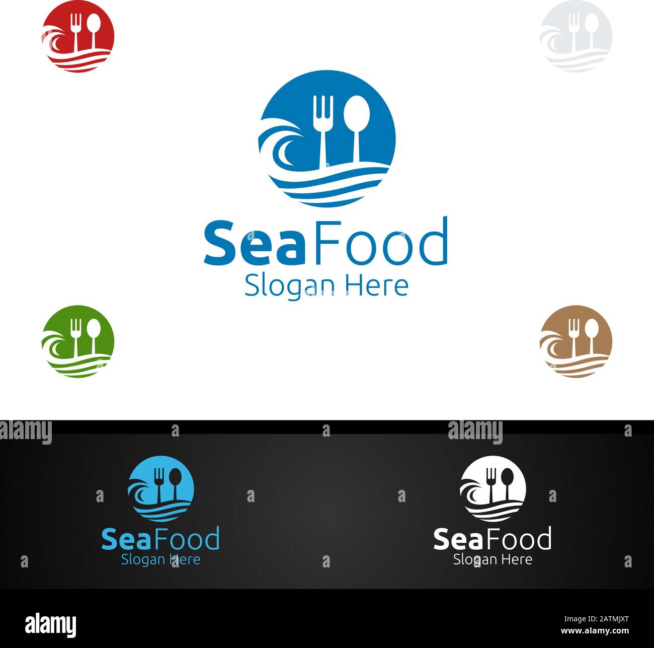 Sea Food Logo for Restaurant or Cafe Stock Vector Image & Art - Alamy
