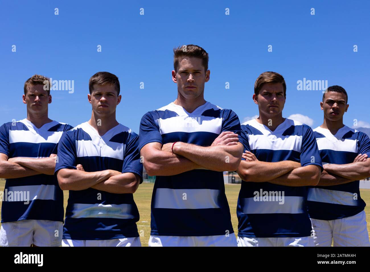 Rugbymen team standing Stock Photo - Alamy