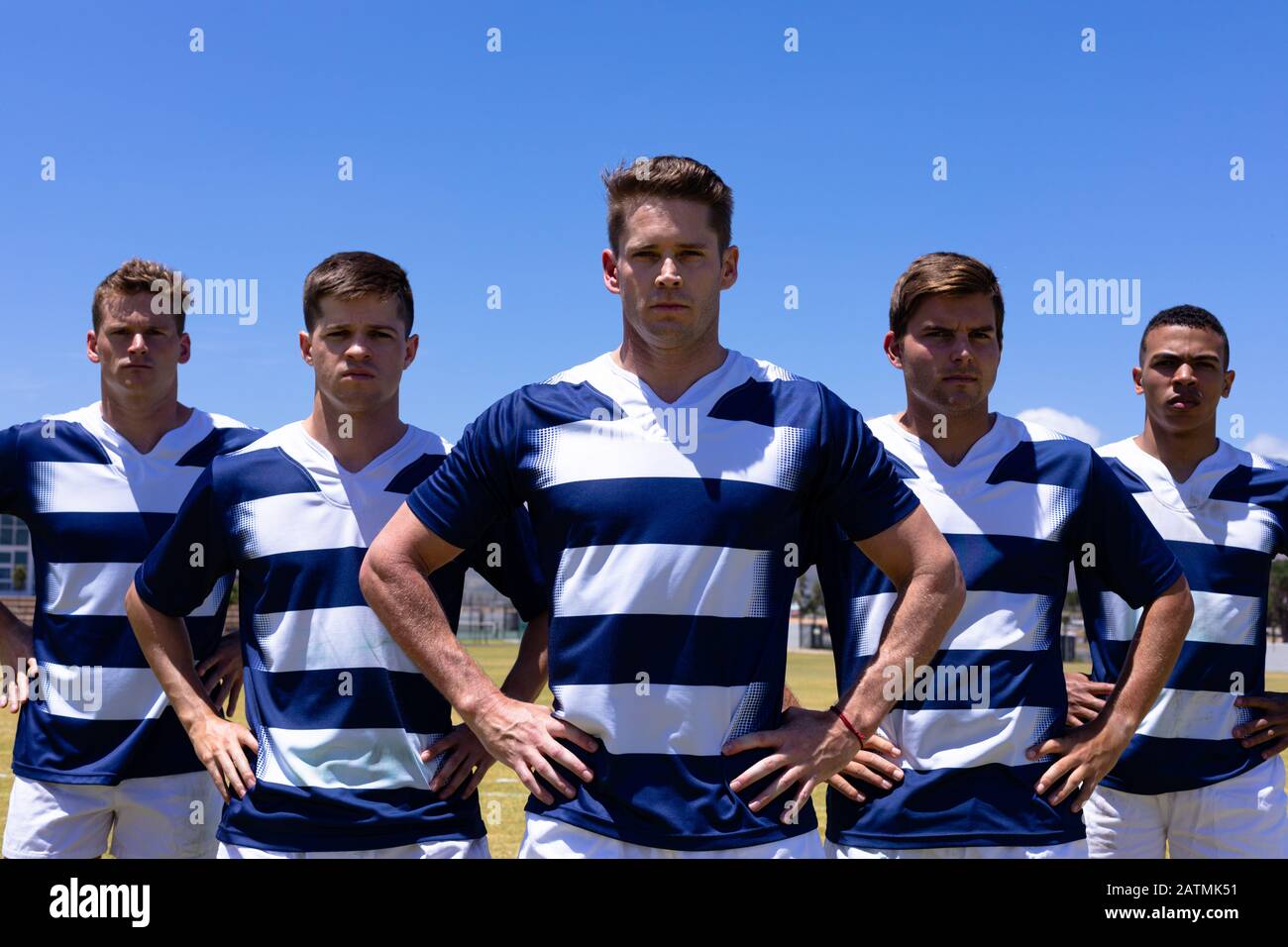 Rugbymen team standing Stock Photo - Alamy