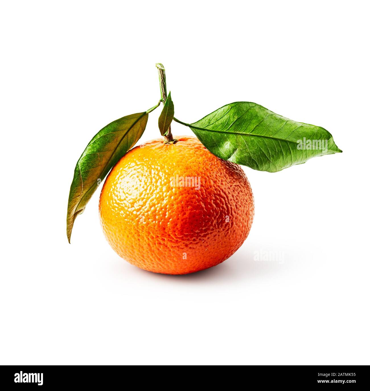 Fresh clementine citrus fruit. Single object isolated on white ...