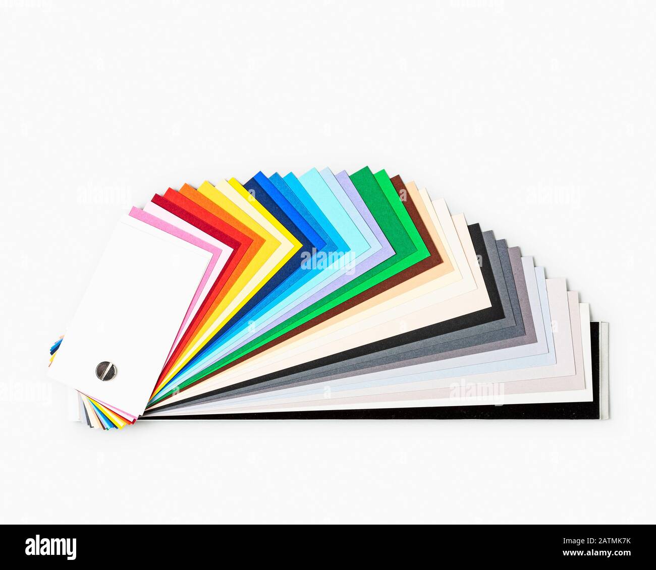 Color paper samples isolated on white background clipping path included ...