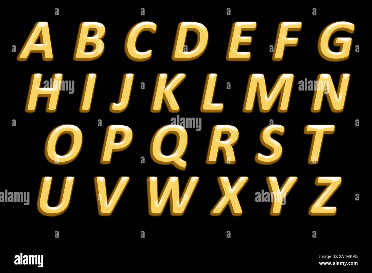 alphabet letter with shiny glowing font Stock Photo - Alamy