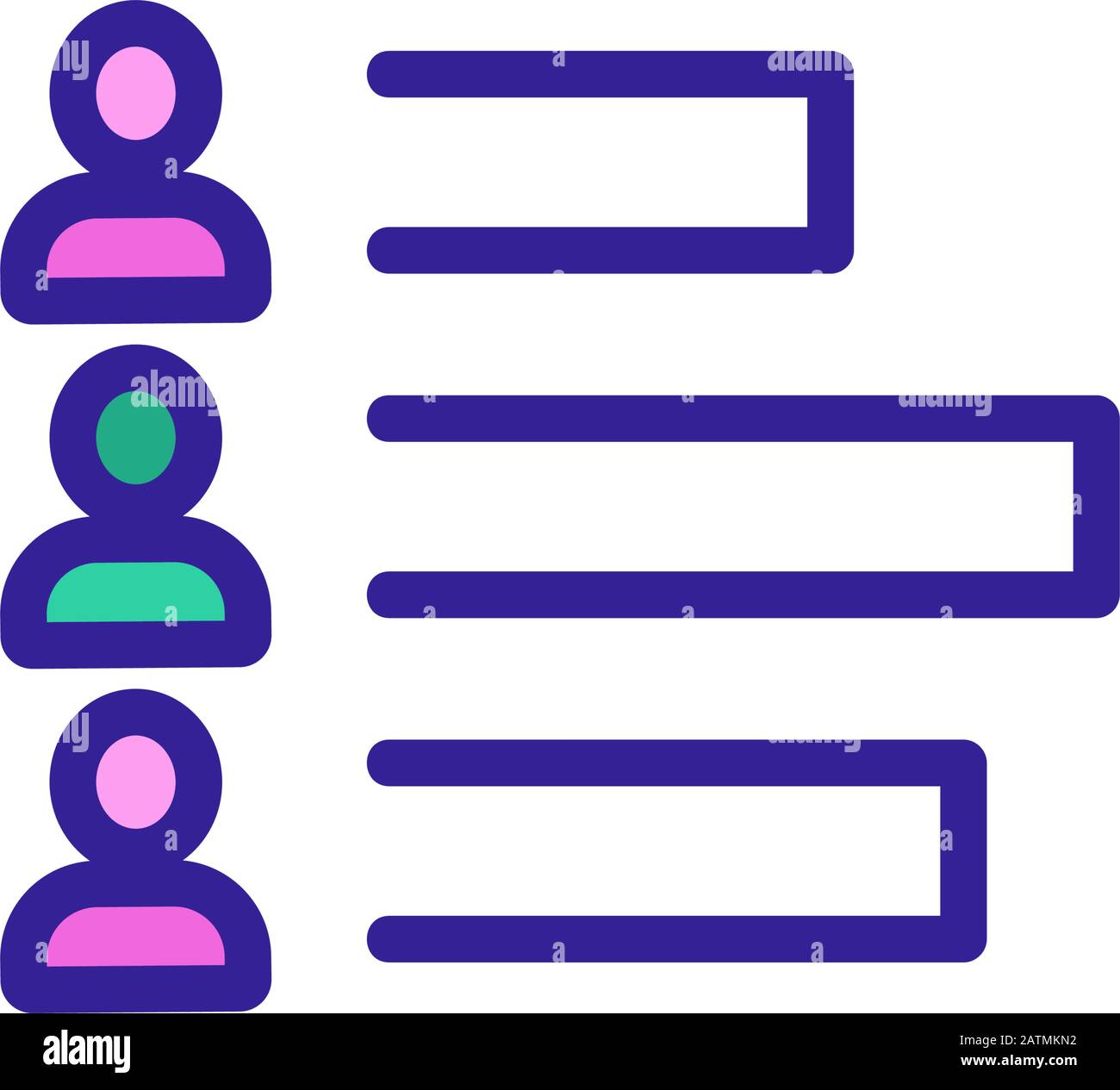 indicators of employee performance icon vector. Isolated contour symbol ...