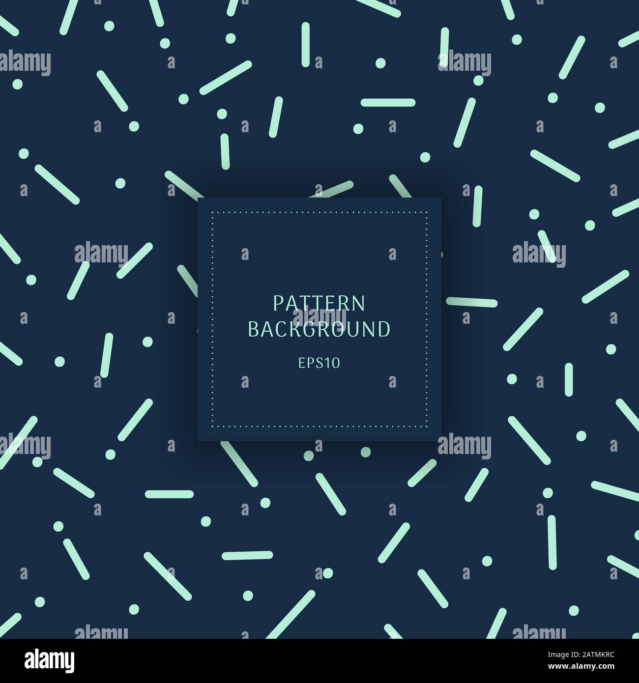 Abstract rounded line and dot pattern blue background. Vector ...