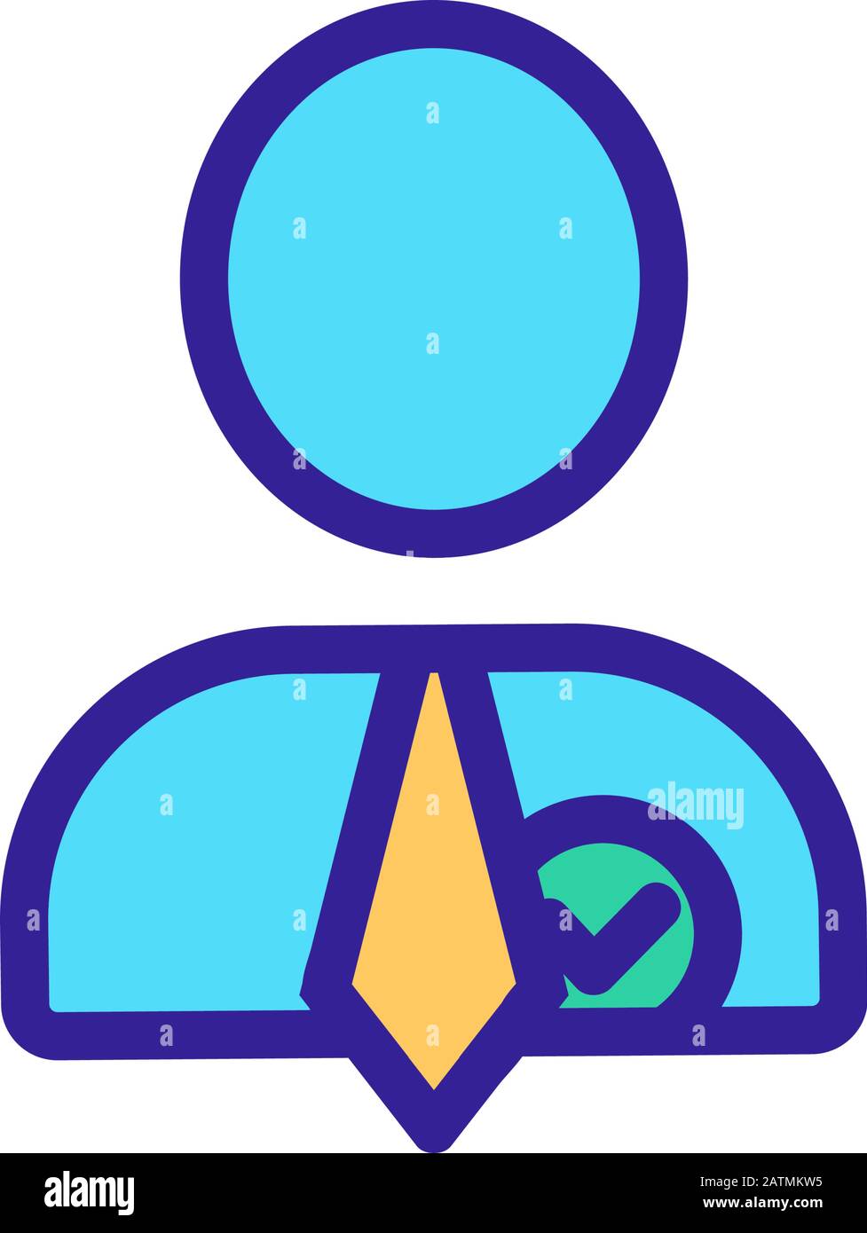 office worker icon vector. Isolated contour symbol illustration Stock ...