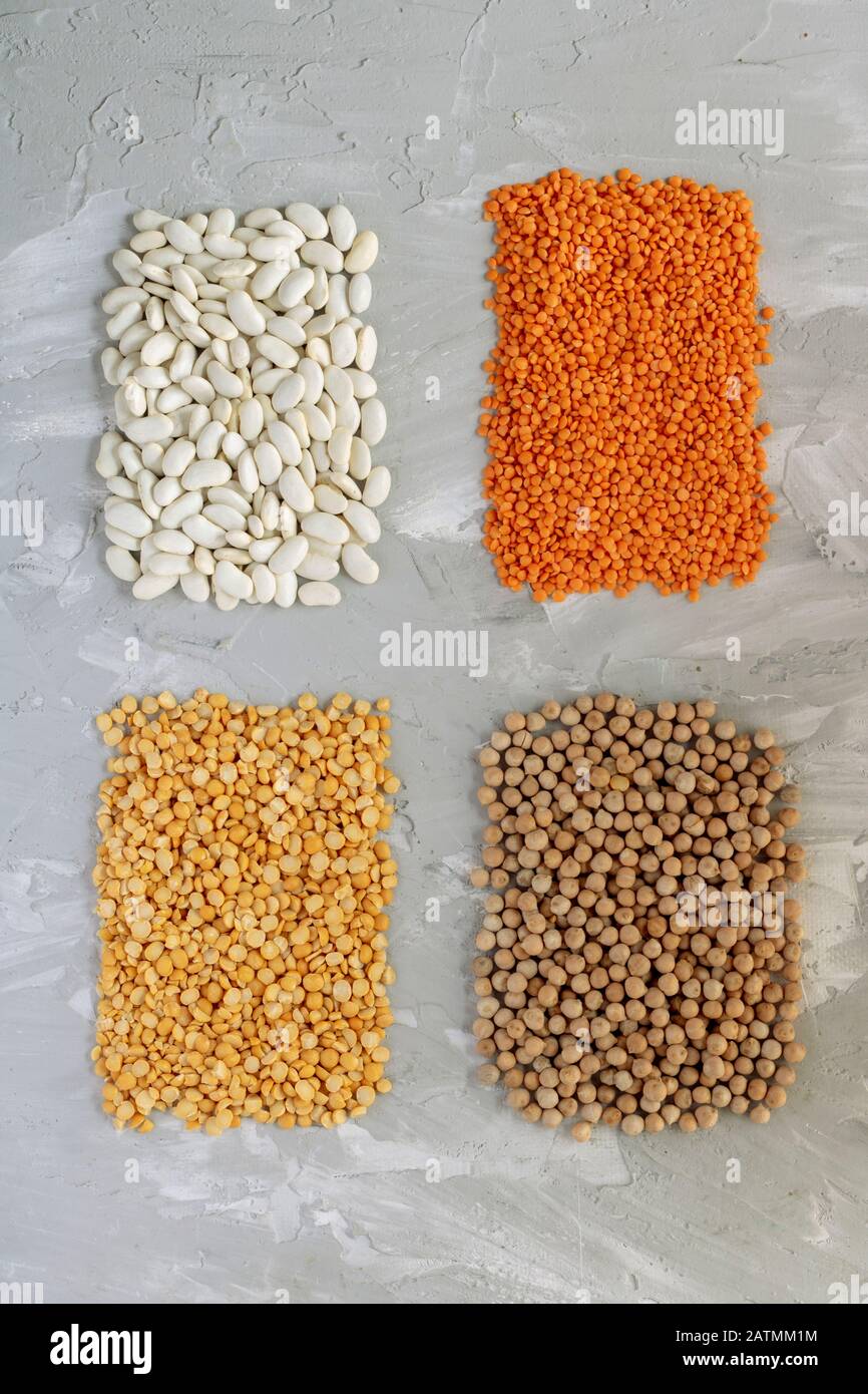 Mixed grains pulses beans peas hi-res stock photography and images - Alamy