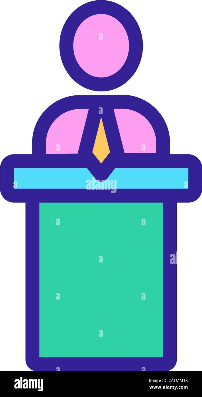 speech of the deputy icon vector. Isolated contour symbol illustration ...