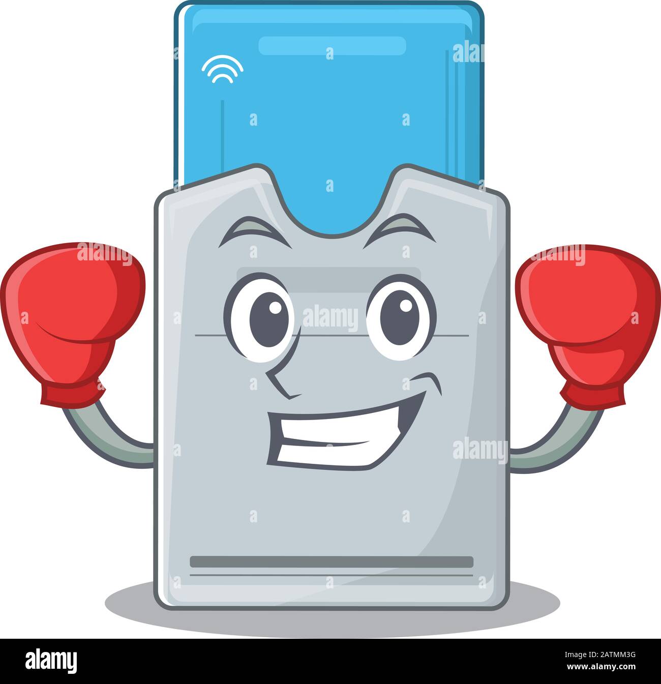 Sporty Boxing key card mascot character style Stock Vector Image & Art ...