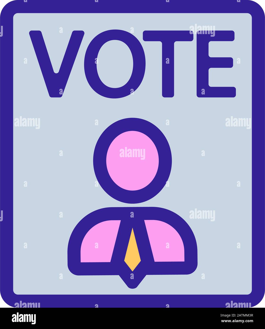 Voting icon vector. Isolated contour symbol illustration Stock Vector ...