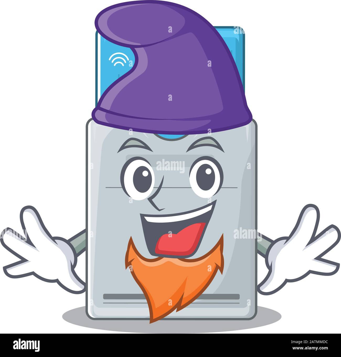 Funny key card cartoon mascot performed as an Elf Stock Vector Image ...
