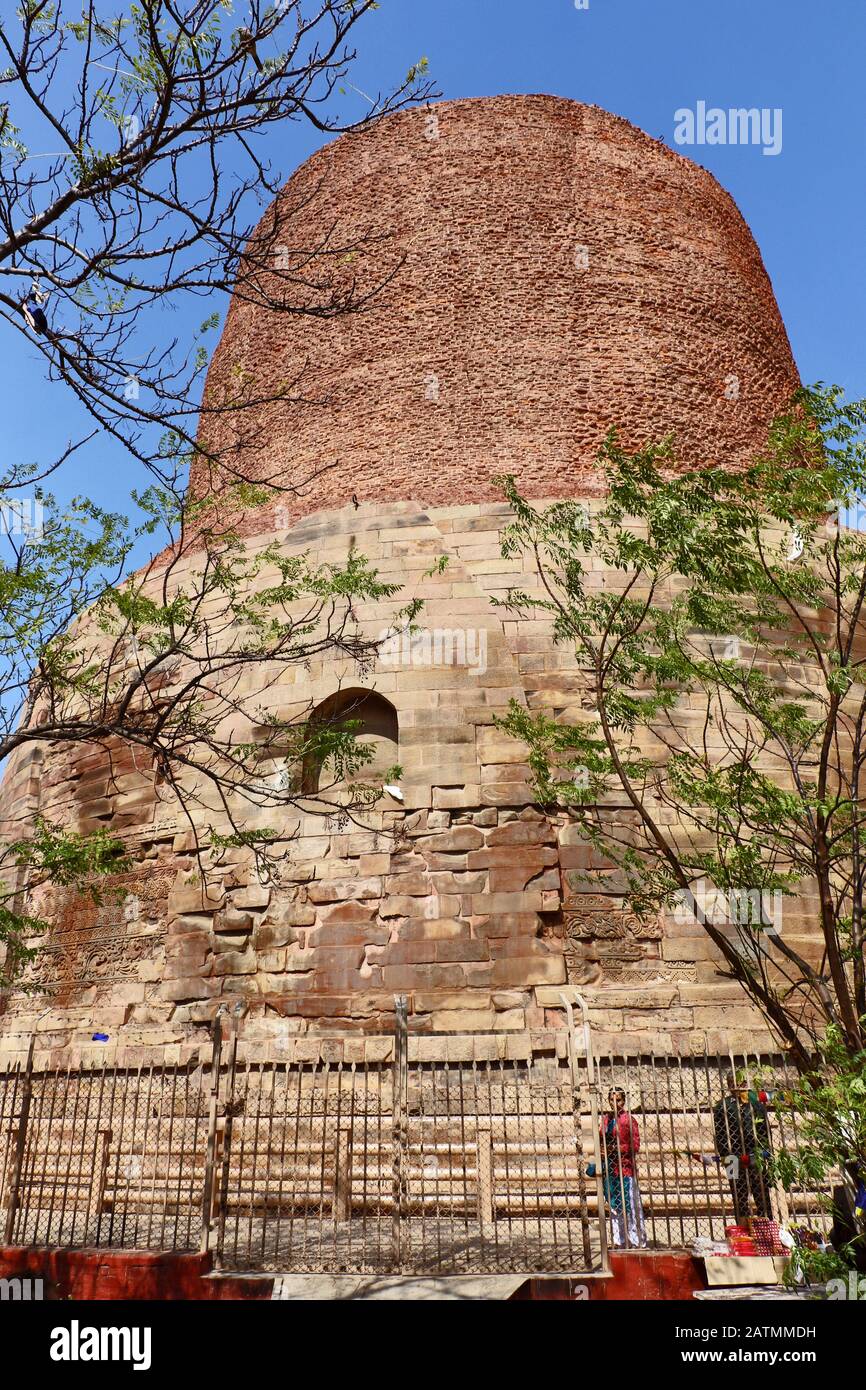 Dhamek Stupa - one of the most famous Buddhist stupas located in ...