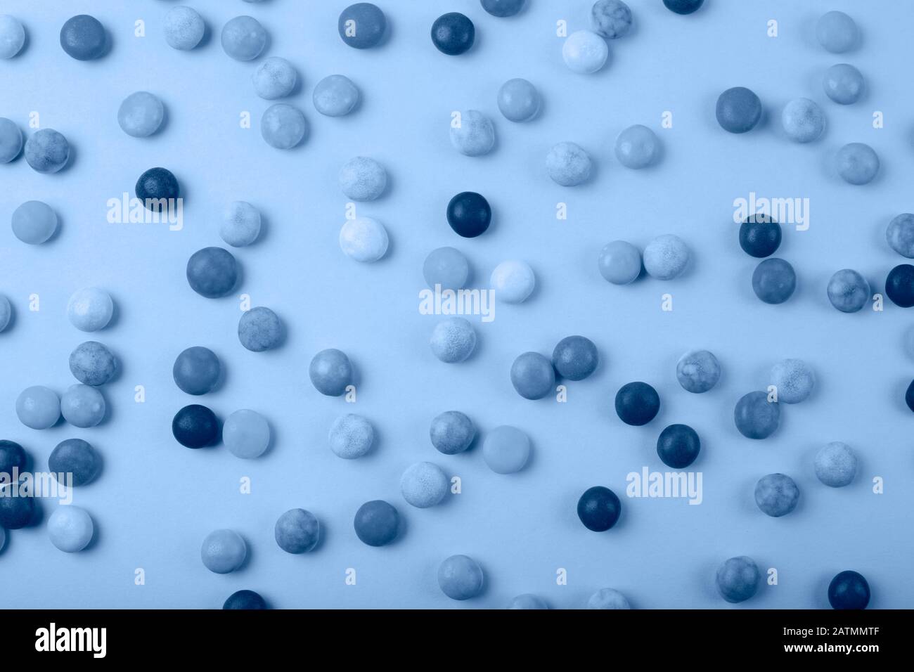 Mixed of colorful candies. Classic Blue color Stock Photo - Alamy