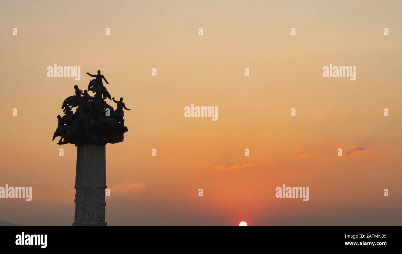 Tree of the Republic Statue at Gundogdu Square Alsancak izmir Turkey ...