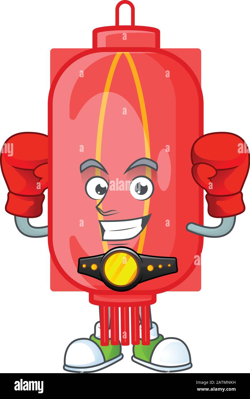 Happy Face Boxing chinese traditional paper cartoon character design ...