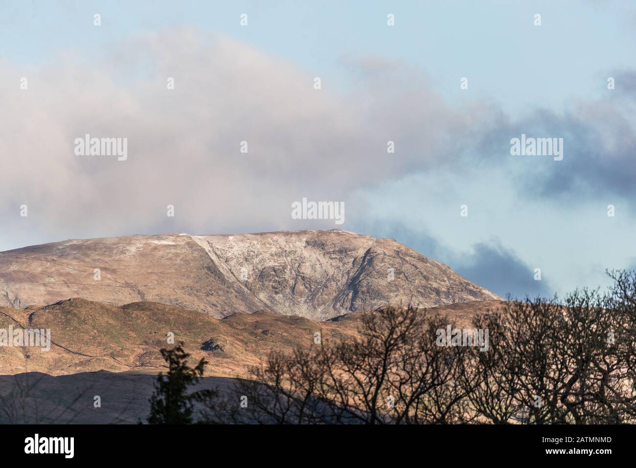 Cumbria, UK. 4th Feb, 2020. UK weather . dusting of Snow on fells a as ...