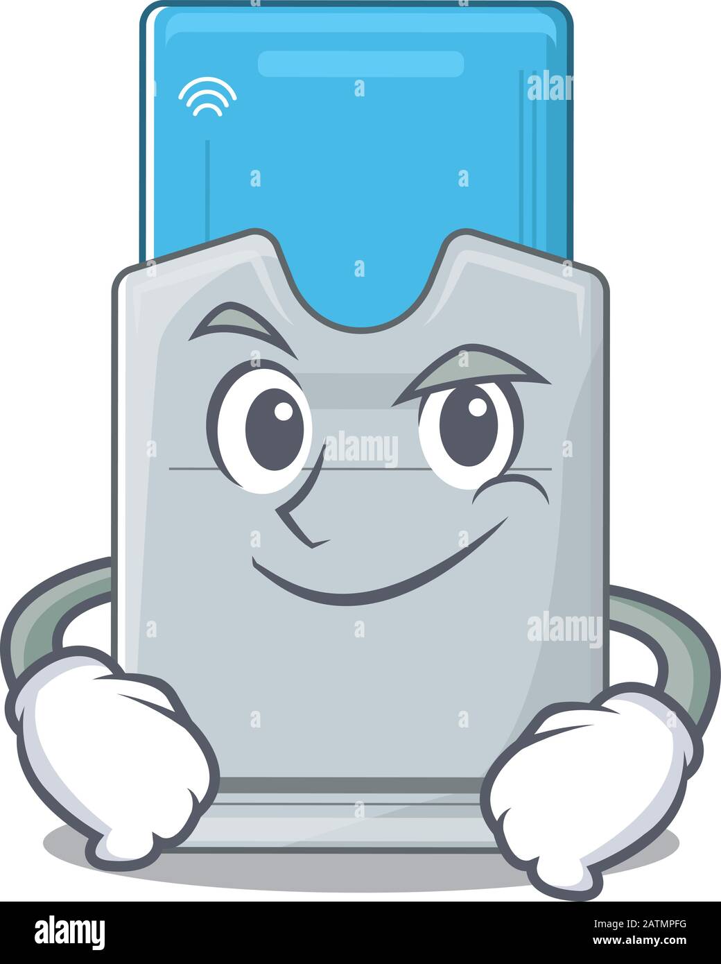 Cool key card mascot character with Smirking face Stock Vector Image ...