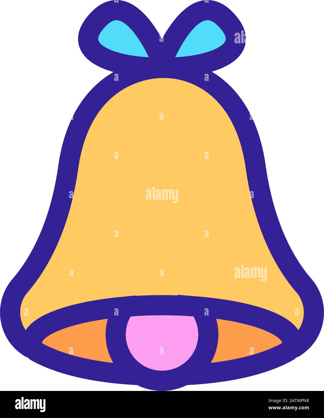 bell icon vector. Isolated contour symbol illustration Stock Vector ...