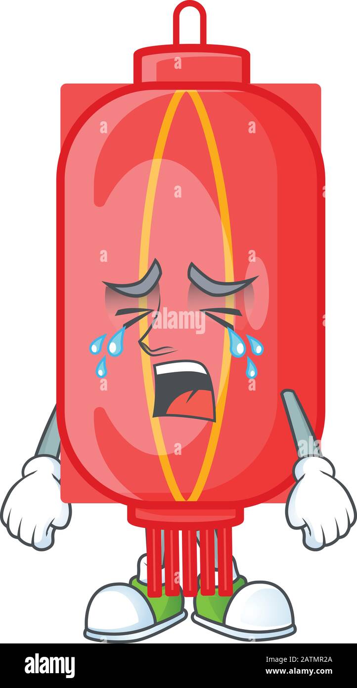 Sad of chinese traditional paper cartoon mascot style Stock Vector ...