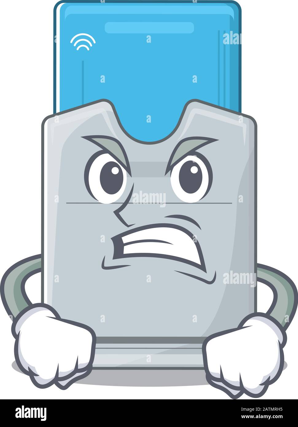 Key card cartoon character design having angry face Stock Vector Image ...