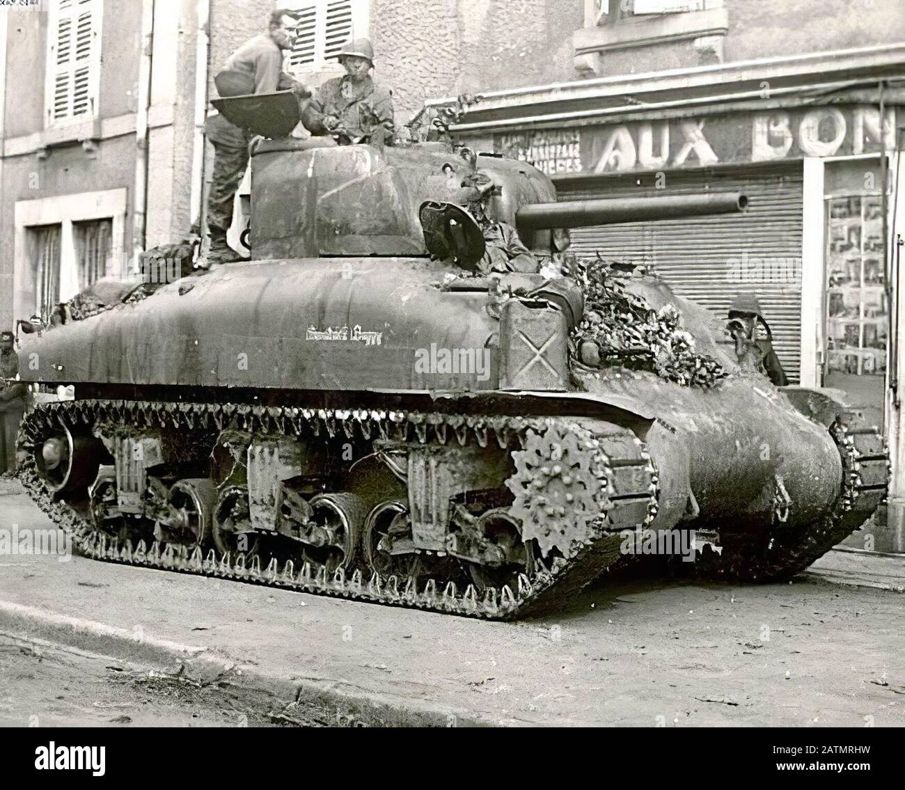Sherman Tank US Army France 1944 Stock Photo - Alamy