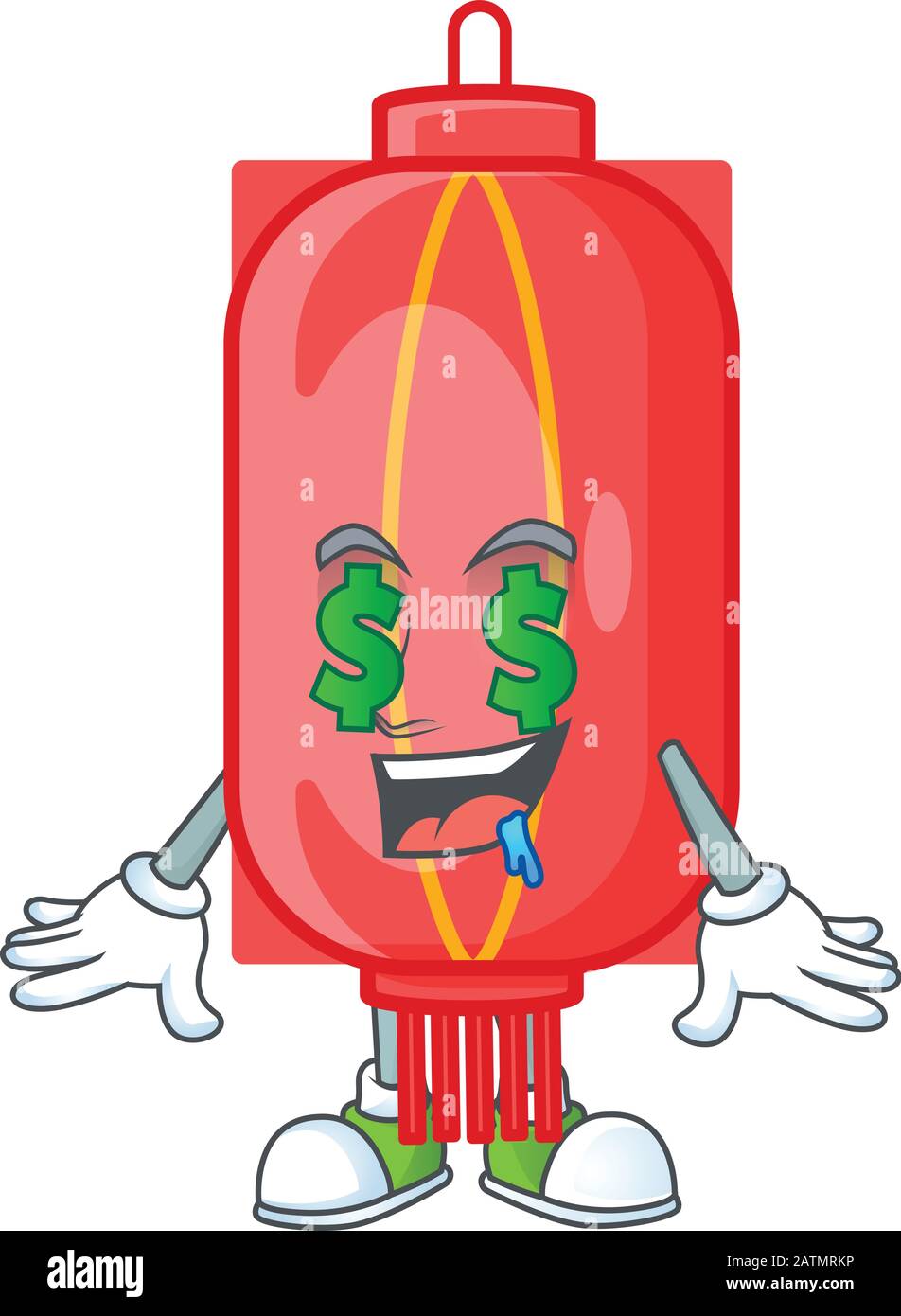 Happy rich chinese traditional paper with Money eye cartoon character ...