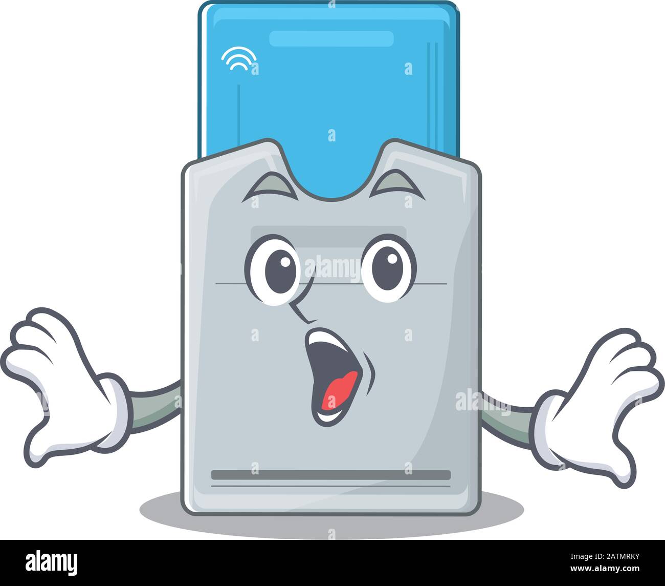 Key card cartoon character design on a surprised gesture Stock Vector ...