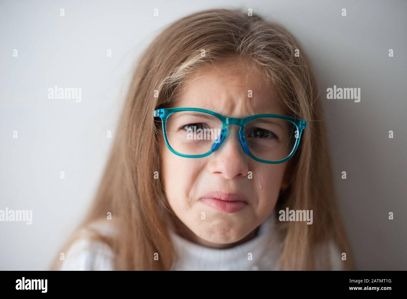 Blue Sad Crying Face