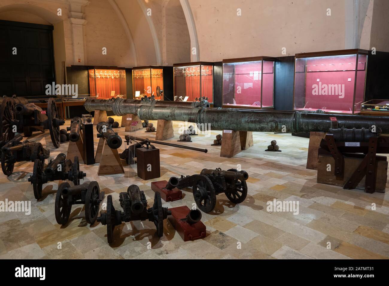 The Palace Armoury in the Grandmaster Palace interior in Valletta ...